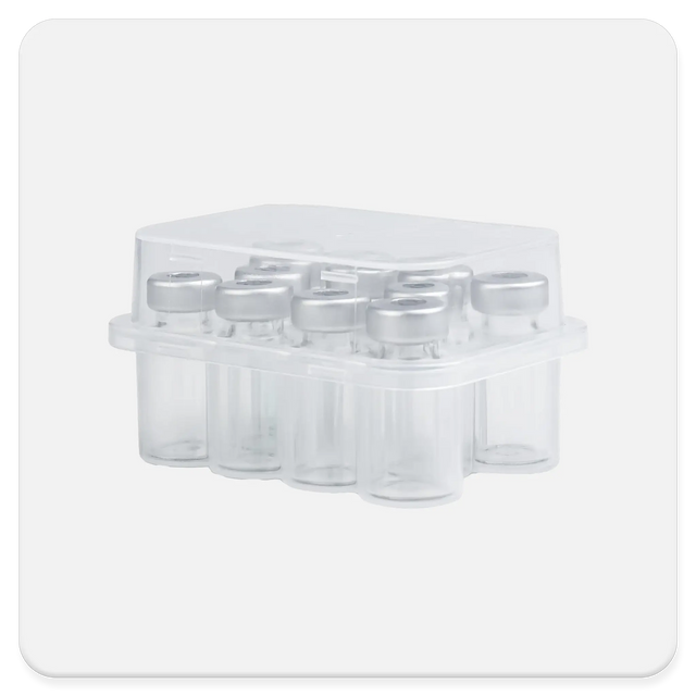 Vial Storage Box - Hard Clear Plastic - Wholesale Pricing Available