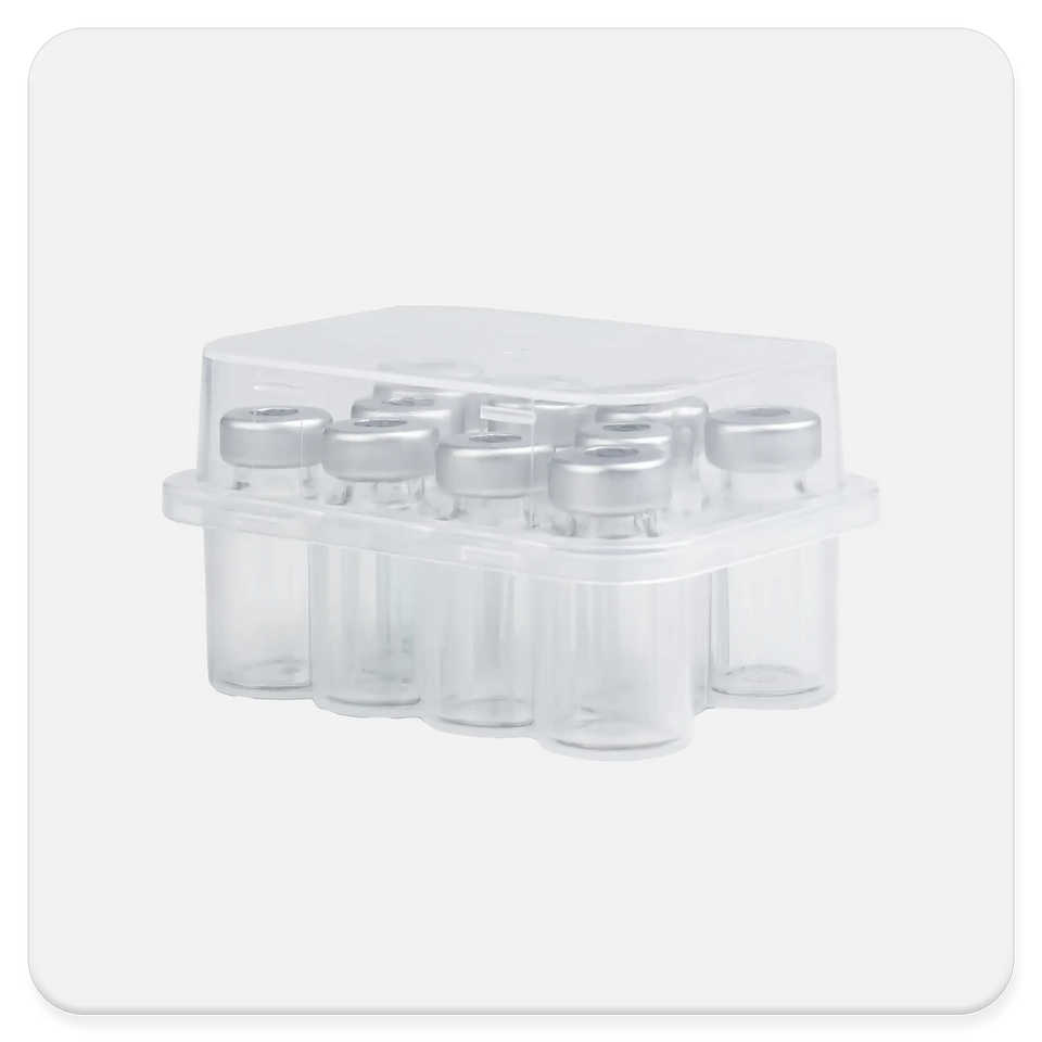 Vial Storage Box - Hard Clear Plastic - Wholesale Pricing Available